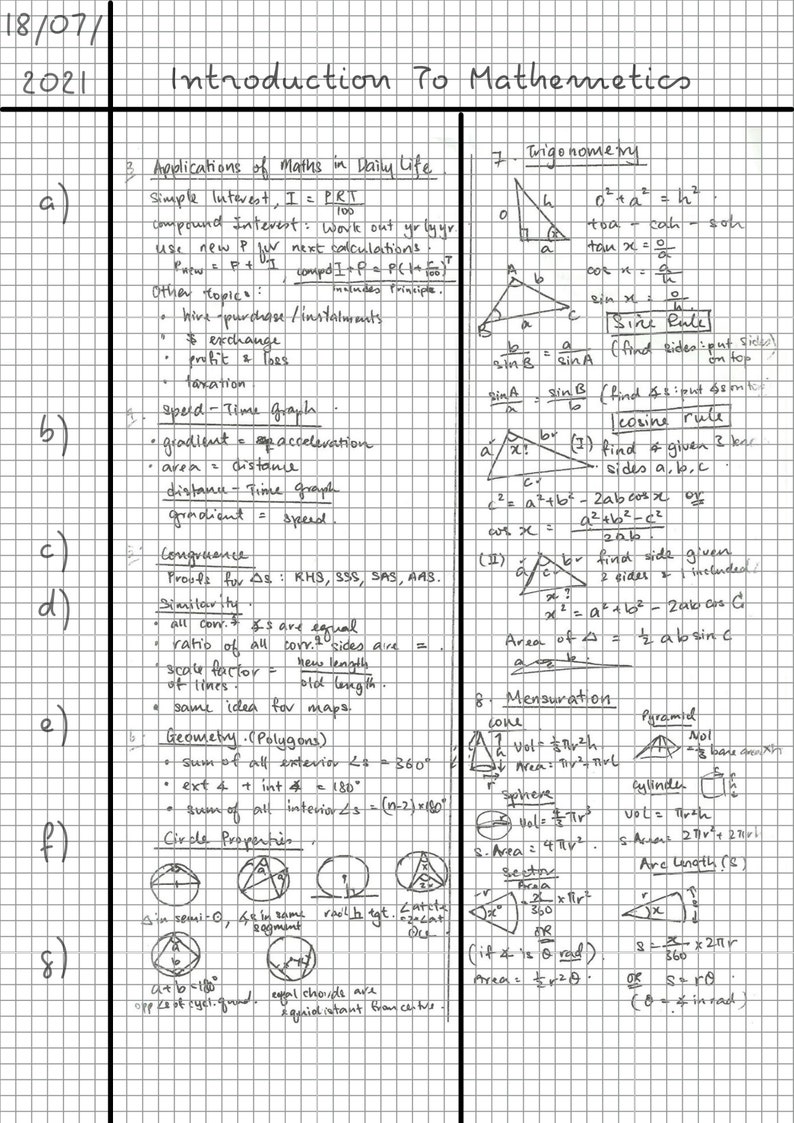 Goodnotes: Math Essentials Pack, White, Template (A4) | for Ipads ...