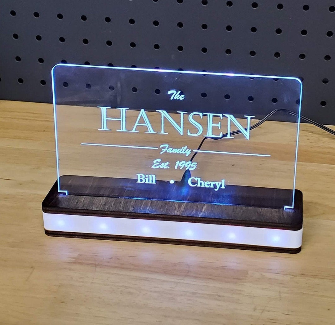 Lighted Sign - **laser Cut ** 3D Printed** - DIGITAL DOWNLOAD - Stl ...