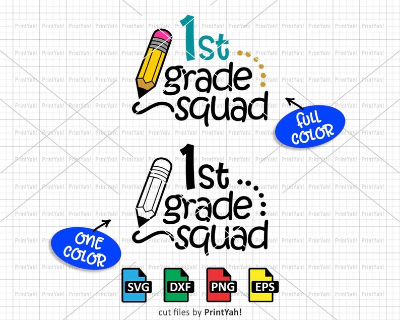 First Grade Squad Svg 1st Grade Svg Back to School Kids - Etsy