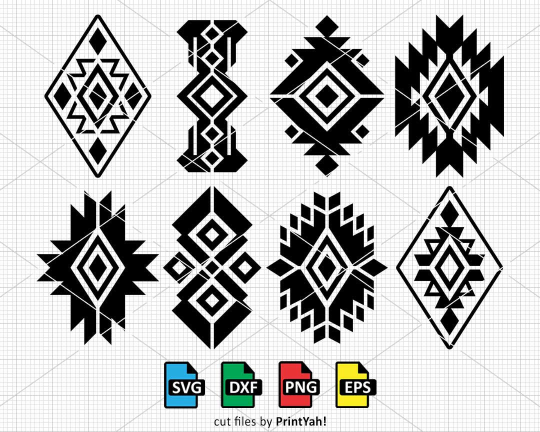 Aztec Svg Bundle Tribal Svg Aztec Png Bundle Southwestern - Etsy