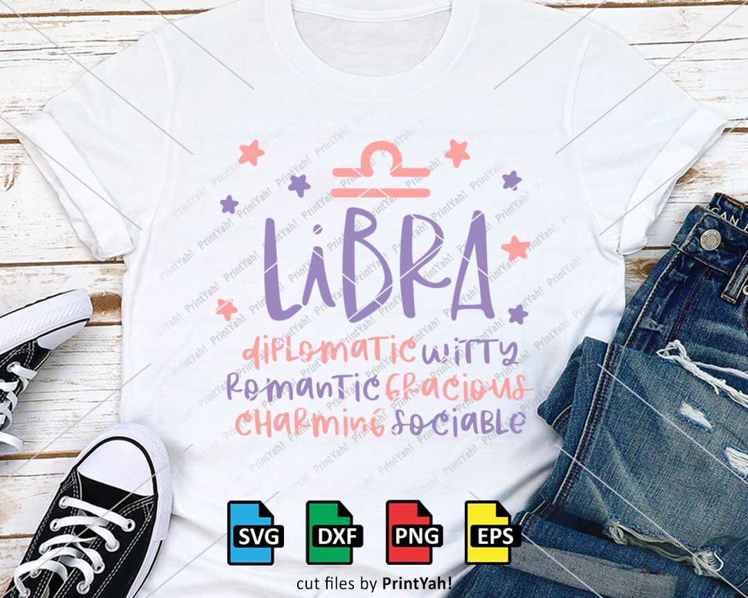 Libra Svg, Libra Zodiac Svg, Zodiac Sign Svg, Birthday Svg, Cut Files ...