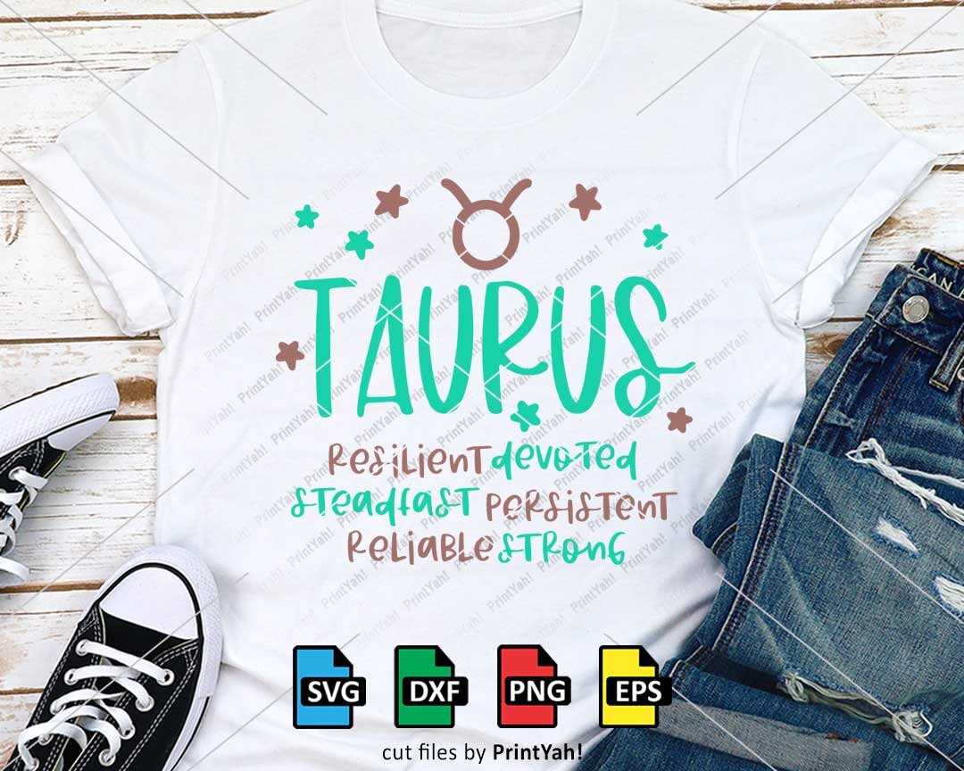 Taurus Svg Taurus Zodiac Svg Zodiac Sign Svg Birthday Svg - Etsy