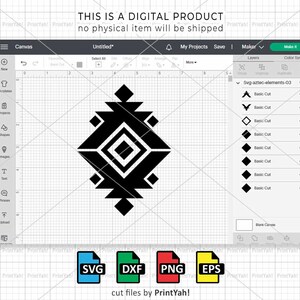 Aztec Svg Bundle, Tribal Svg, Aztec Png Bundle, Southwestern Svg, Aztec ...