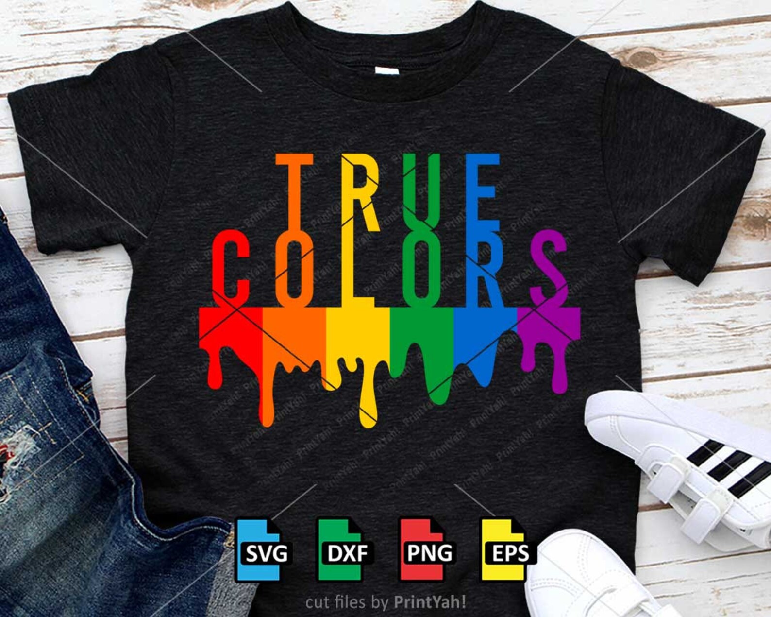 True Colors LGBT Svg LGBTQ Pride Svg Rainbow Pride Svg - Etsy