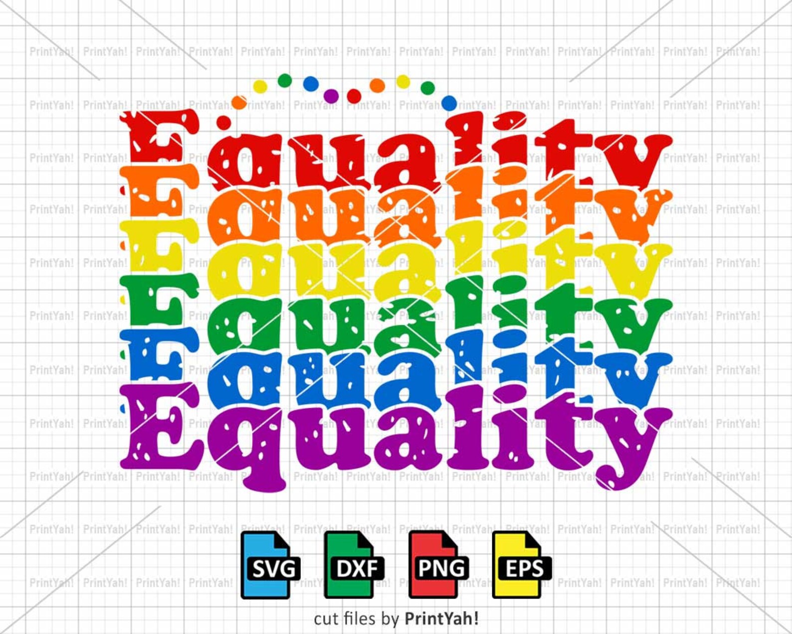 Equality Svg LGBT Svg Pride Svg Awareness Rainbow Pride - Etsy