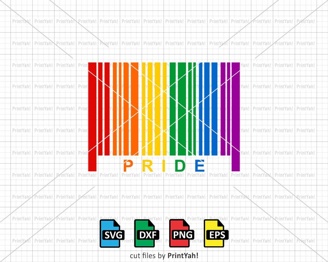 Pride Svg Rainbow Barcode Svg LGBT Svg LGBTQ Gay Pride | Etsy Canada