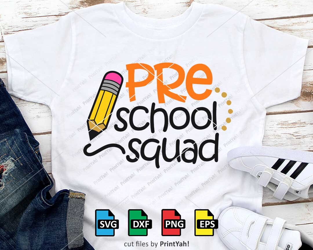 Preschool Squad Svg, Pre-k Svg, Back to School Svg, Kids Svg, Teacher ...