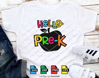 First Day of Pre-k First Day of School Svg Pre-k Svg Svg - Etsy