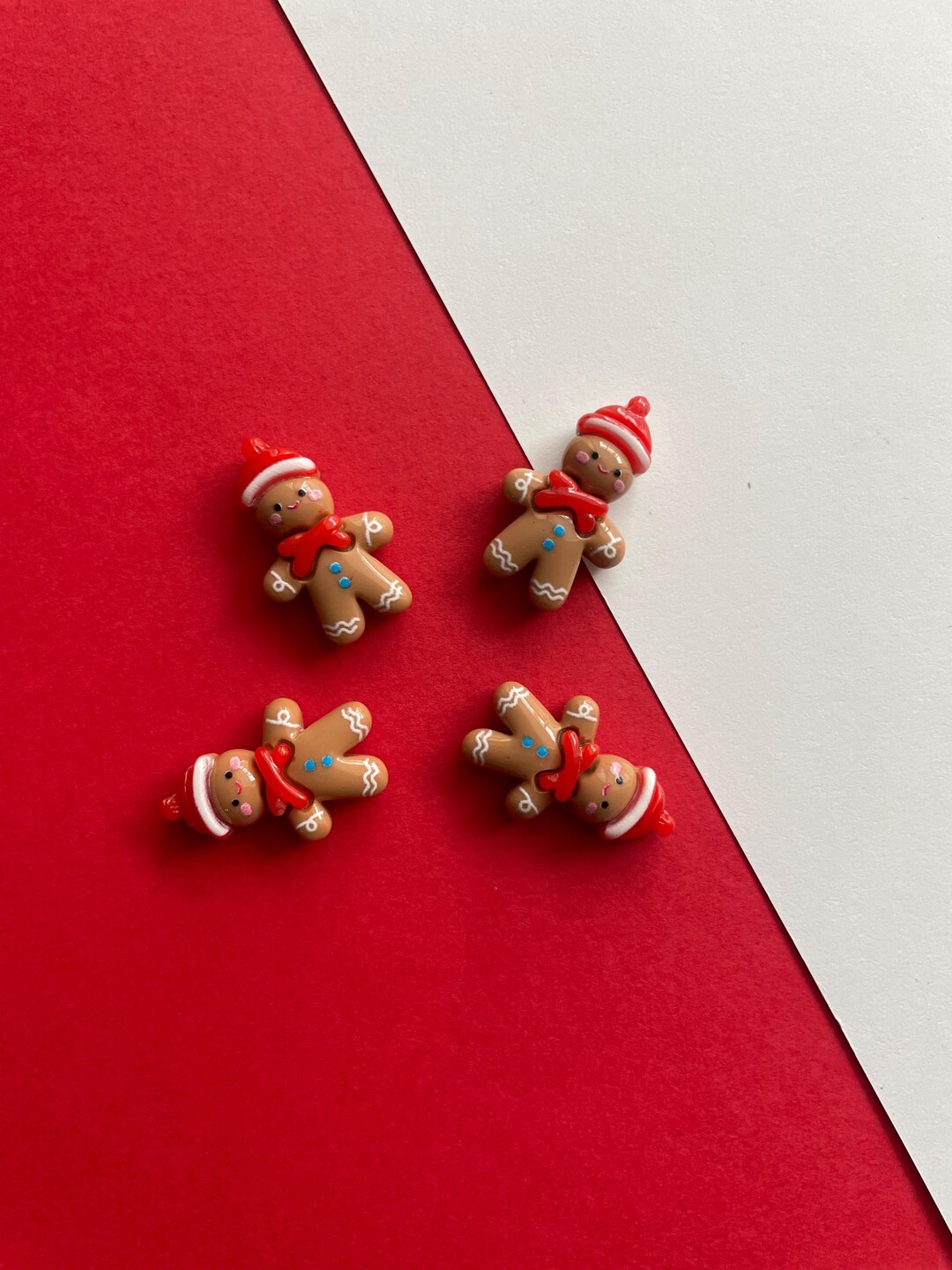 Mini Gingerbread Men Christmas Magnets | Set of 4 - Etsy