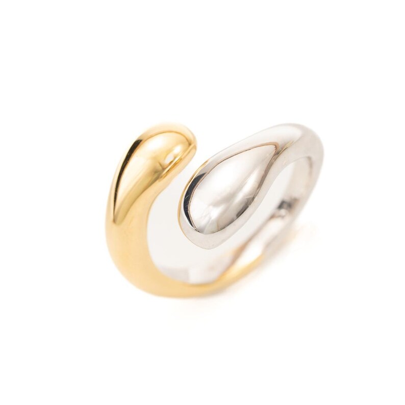 Two-tone Wrap Ring – 18k Gold Vermeil & Sterling Silver Chunky ...