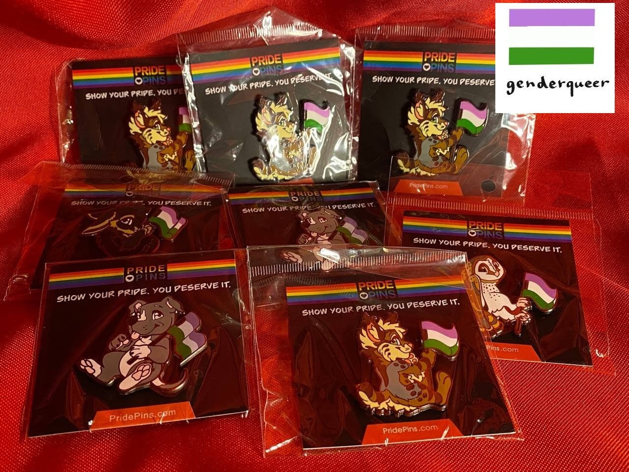 Fursona Pride Pins Genderqueer - Etsy UK