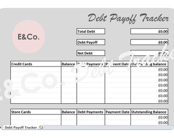 Printable Debt Payoff Tracker Debt Free Debtris - Etsy