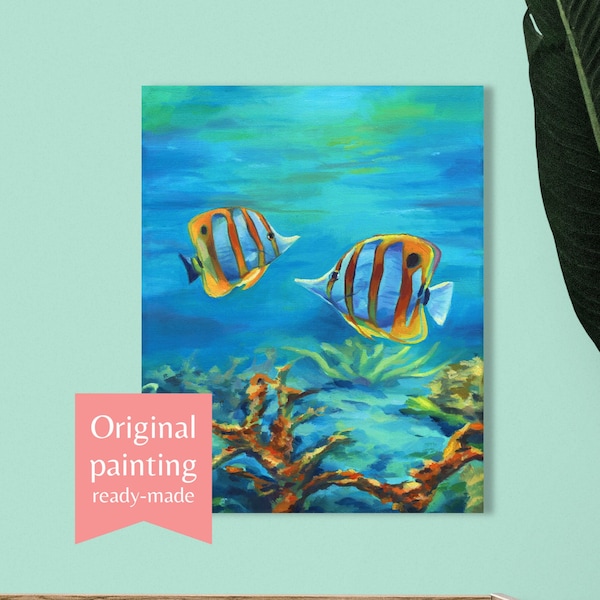 Modern Fish Painting - Etsy