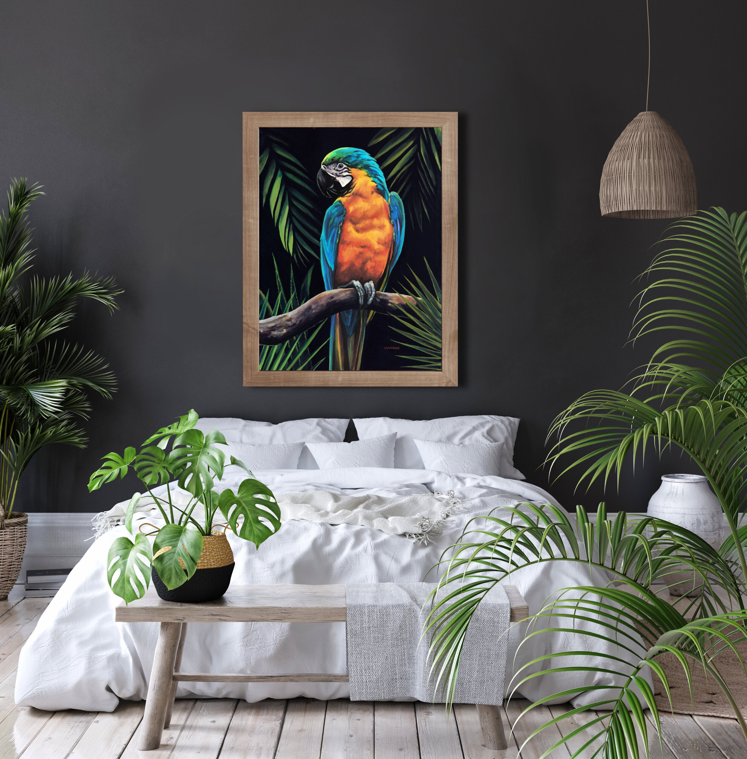 Parrot Print for Tropical Wall Decor Parrot Poster Macaw - Etsy