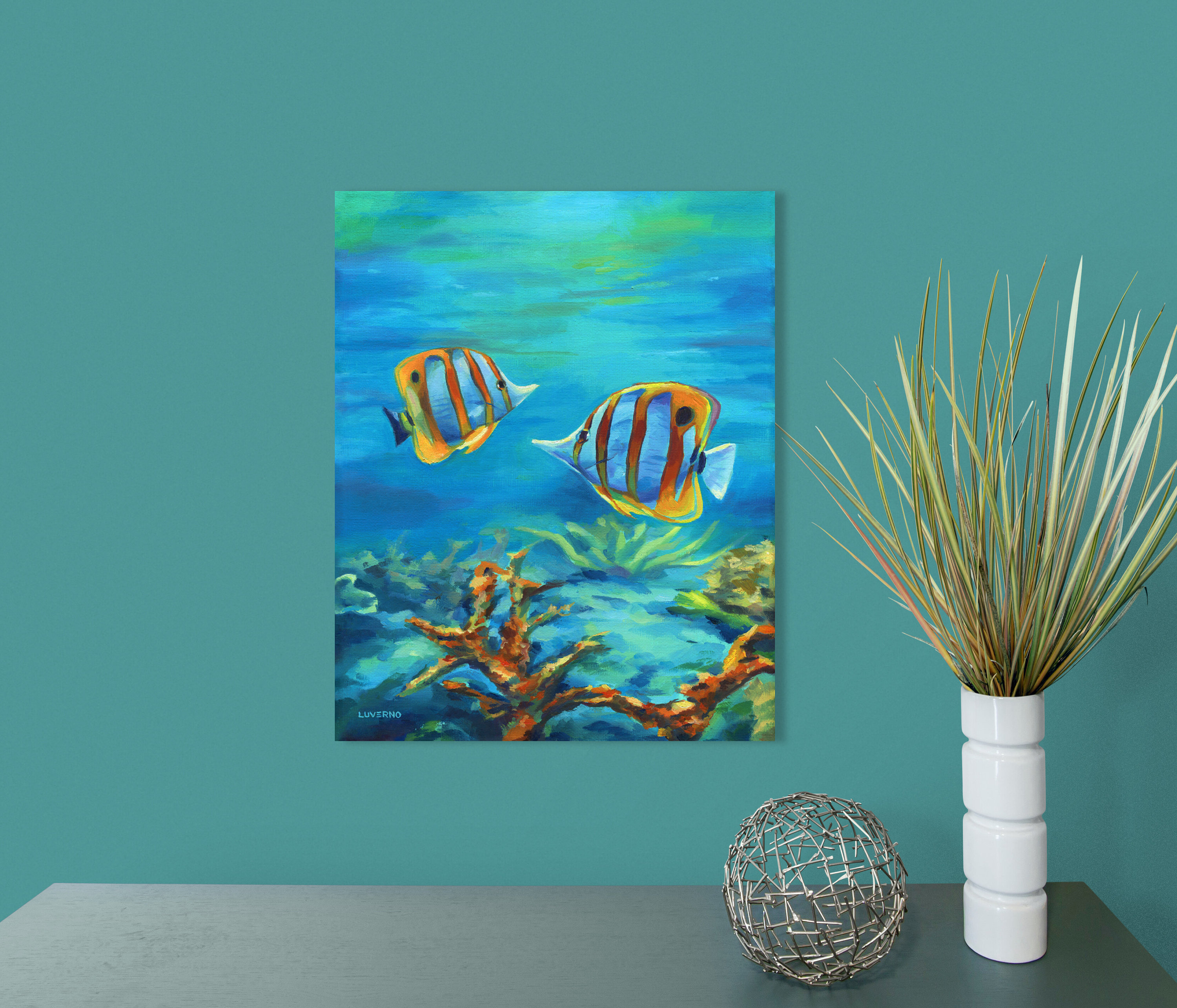 Tropical Fish Oil Painting Underwater Animal Painting on | Etsy