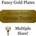 Fancy Gold Engraved Plate - Metal Name Sign - Picture Frame Plate ...