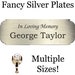 Fancy Silver Engraved Plate - Metal Name Sign - Picture Frame Plate ...