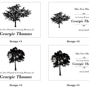 Bronze Memorial Tree Plaque - Realistic Tree Dedication Plaque - Bronze ...