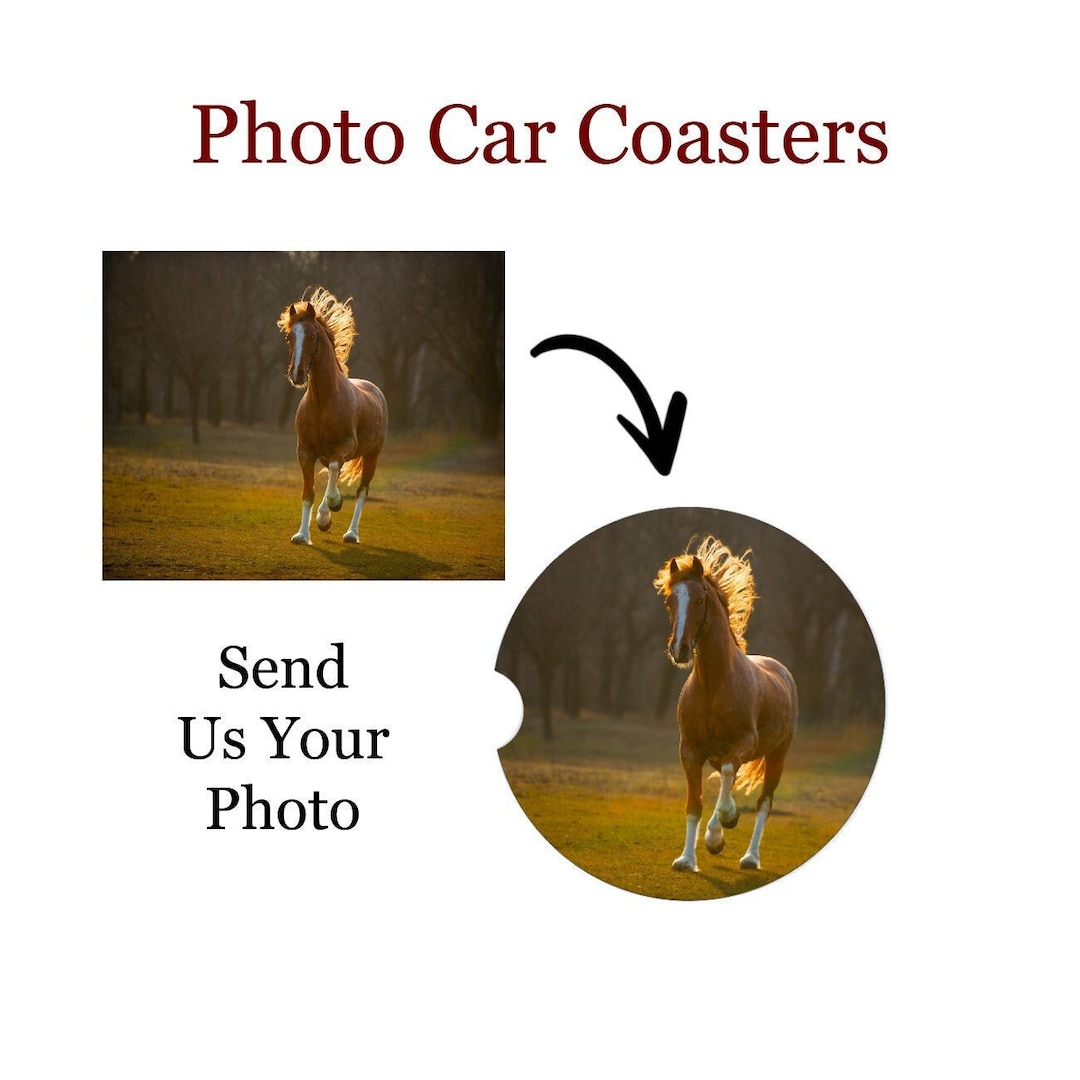 Car Coaster Set - Car Cup Holder Coaster - Photo Car Coaster - Photo ...