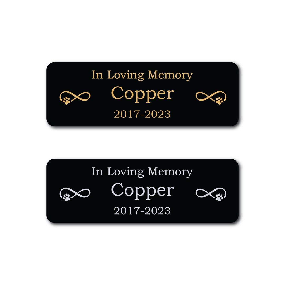 Laser Engraved Pet Urn Plaque Custom Dog Urn Plate Cat Ash Box Pet ...