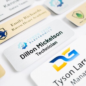 Custom Name Tag for Work Logo Name Tag Personalized Metal Name Badges ...