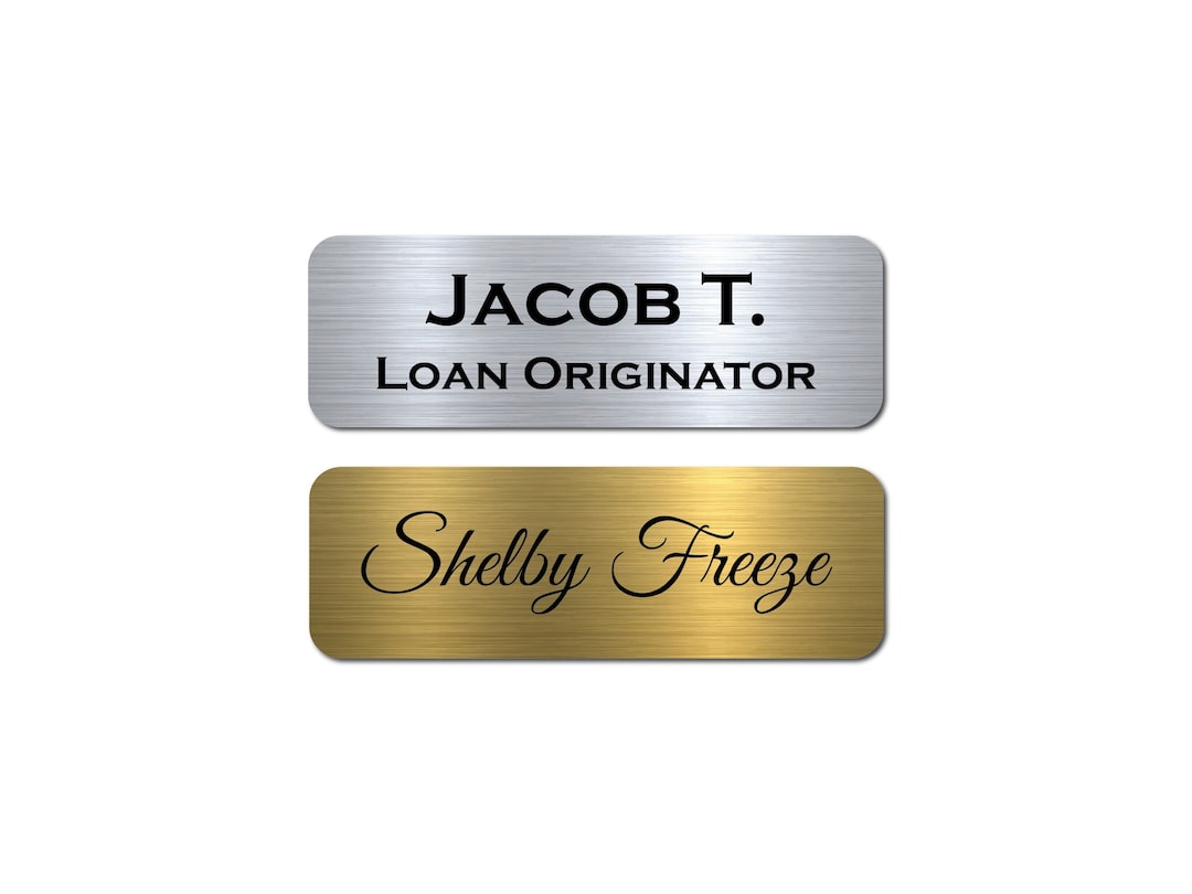 Laser Engraved Name Tags Business Name Tags Personalized Name Badge ...