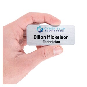 Personalized Name Badges With Magnet or Pin | Custom Logo Name Badges ...