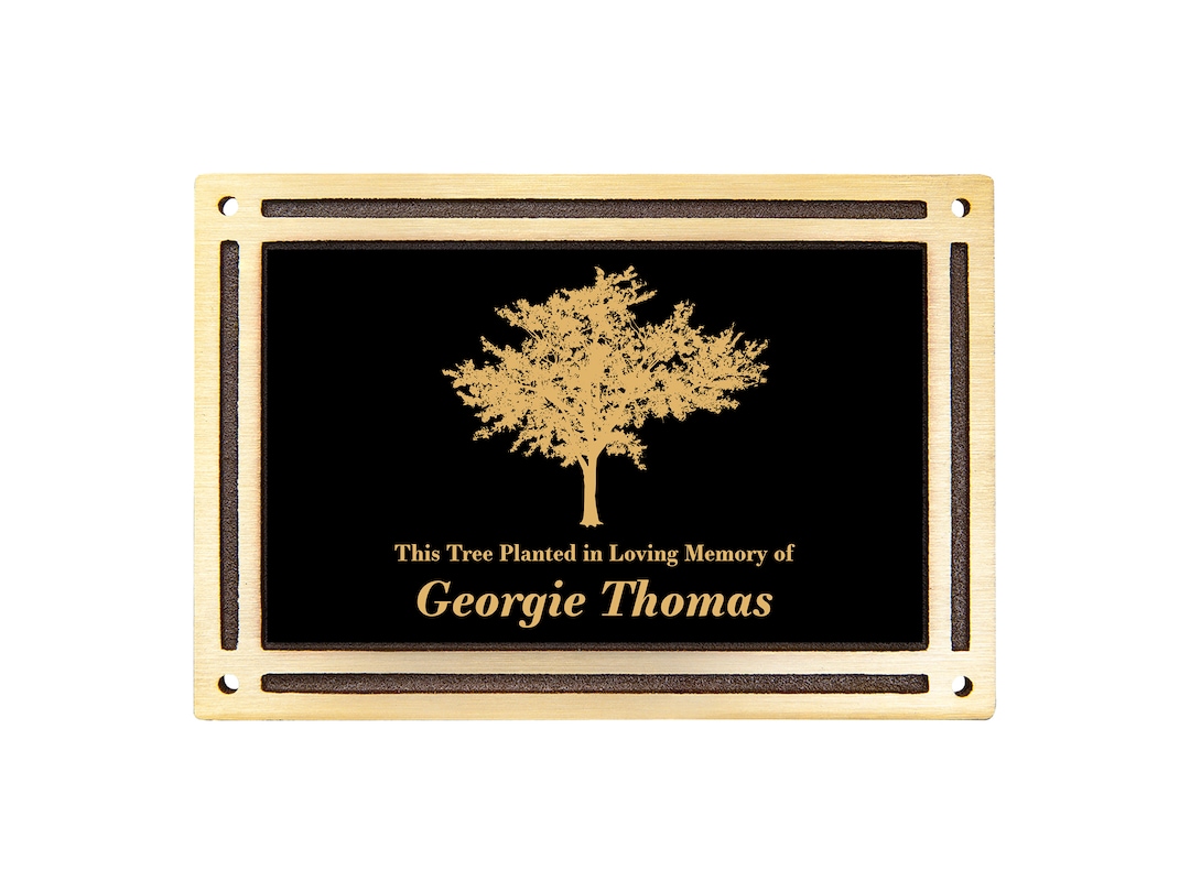 Garden Plaque - Bronze Garden Memorial Sign With Stake - Memorial Bench ...