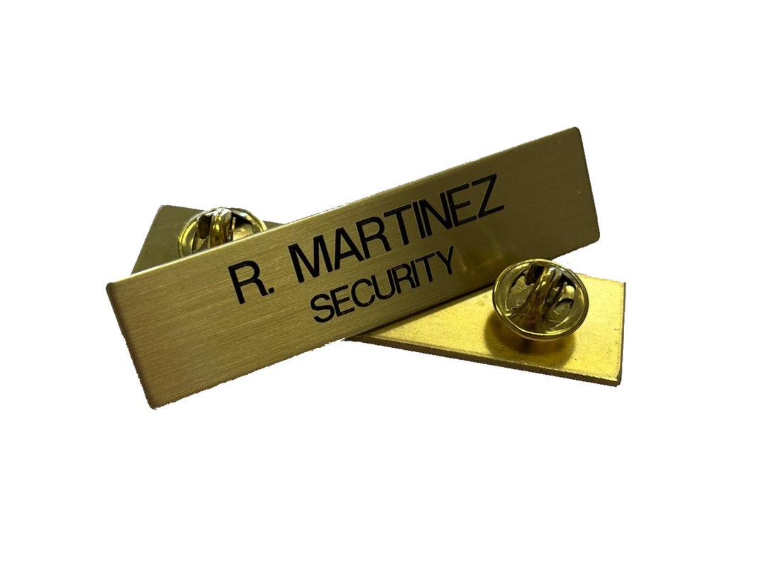 Uniform Name Badge for Work - Pin Name Tag - Military - Police - Fire ...