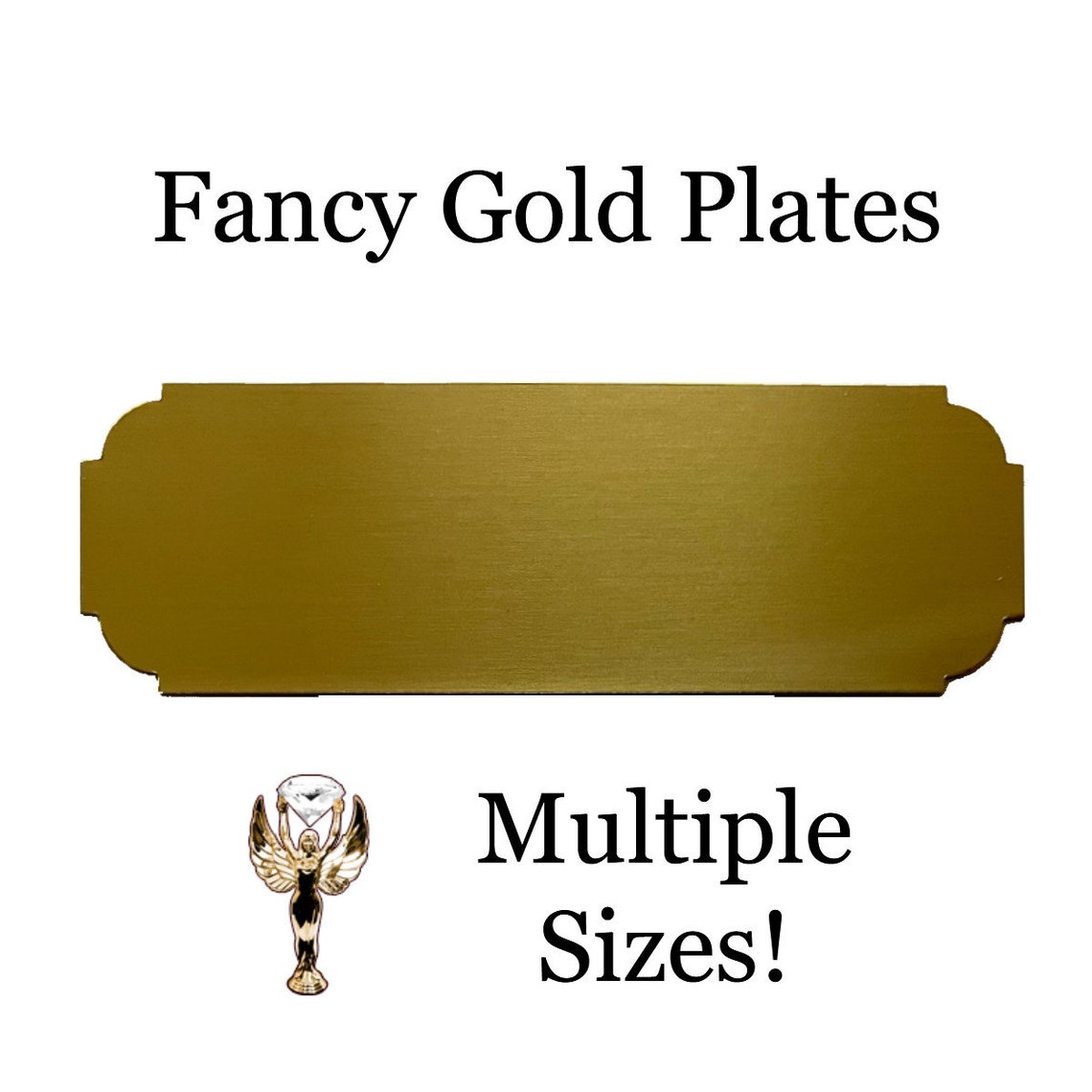 Fancy Gold Engraved Plate - Metal Name Sign - Picture Frame Plate ...