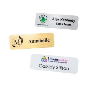 Custom Name Tag for Work Logo Name Tag Personalized Metal Name Badges ...