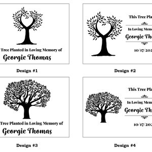 Tree Memorial Plaque - Dedication Sign for Garden - in Memory of Bronze ...