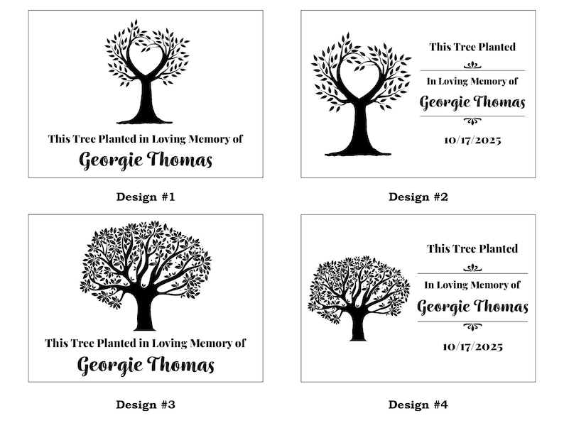 Tree Memorial Plaque - Dedication Sign for Garden - in Memory of Bronze ...