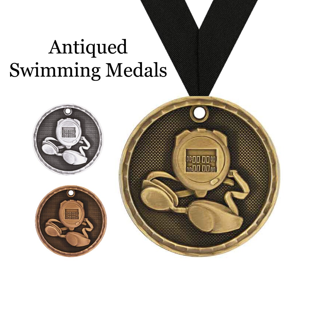 Swimming Award Medals - Personalized Swimming Award - Karate Gifts ...