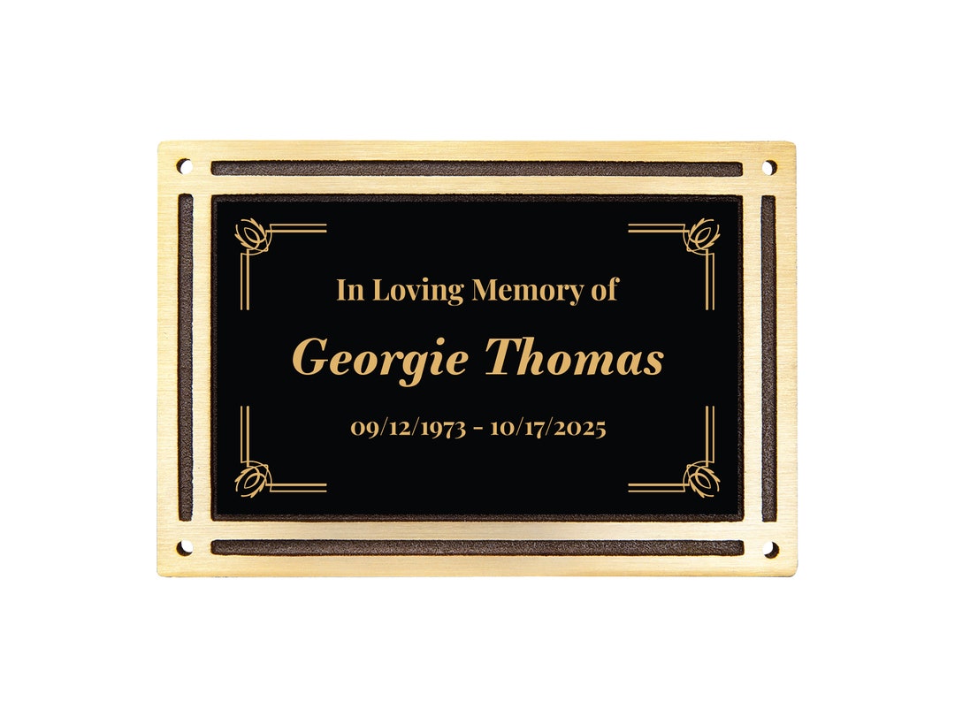 Cast Memorial Plaque - Outdoor Memorial Sign - Memorial Wall Plaque ...
