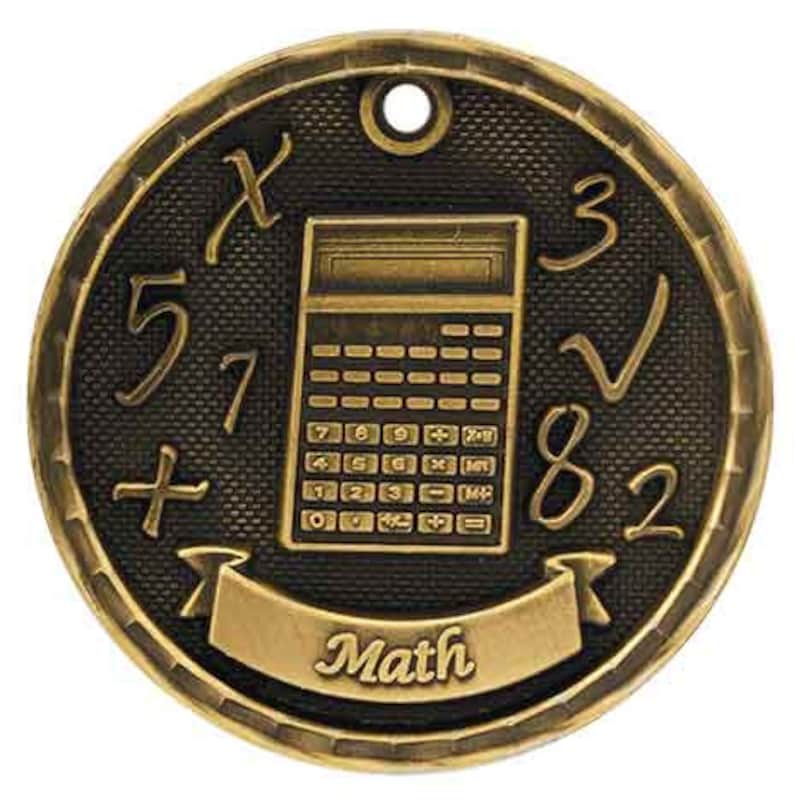 Math Award Medals - Personalized Mathematics Award - Custom Mathlete ...