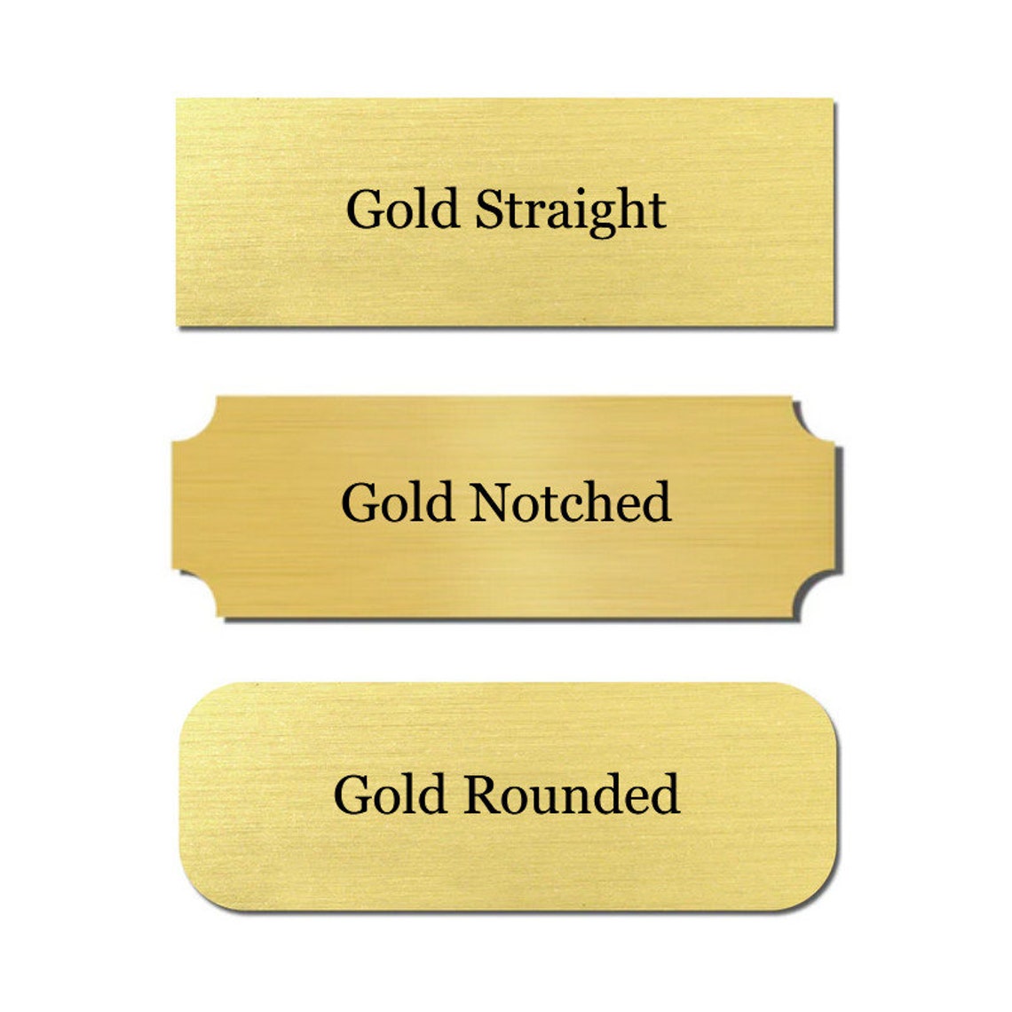 1" X 3" Metal Name Plate - Metal Name Sign - Picture Frame Plate ...
