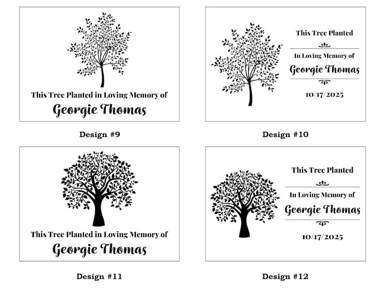 Tree Memorial Plaque - Dedication Sign for Garden - in Memory of Bronze ...