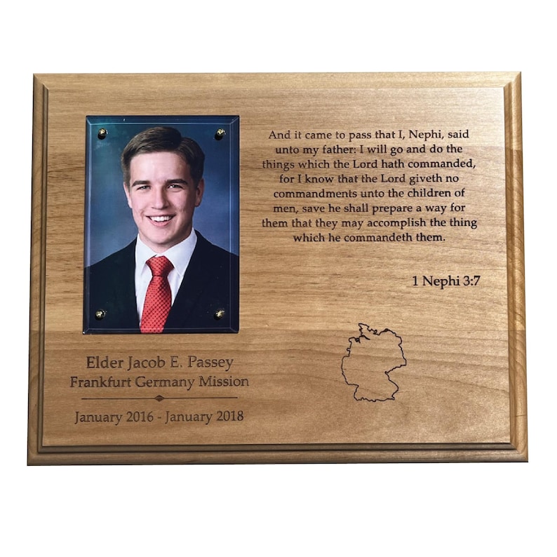 Mission Plaque for Missionary Plaque With Photo Gift LDS Missionary ...