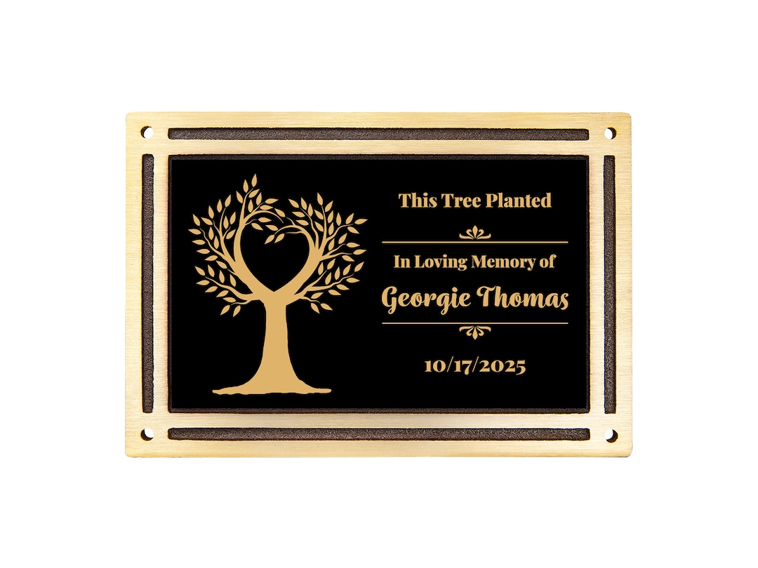Tree Memorial Plaque - Dedication Sign for Garden - in Memory of Bronze ...