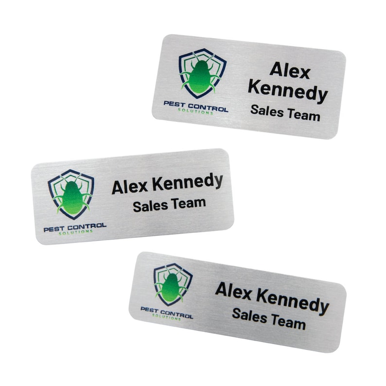 Name Tags for Work - Business Name Badges With Logo - Magnetic Name ...