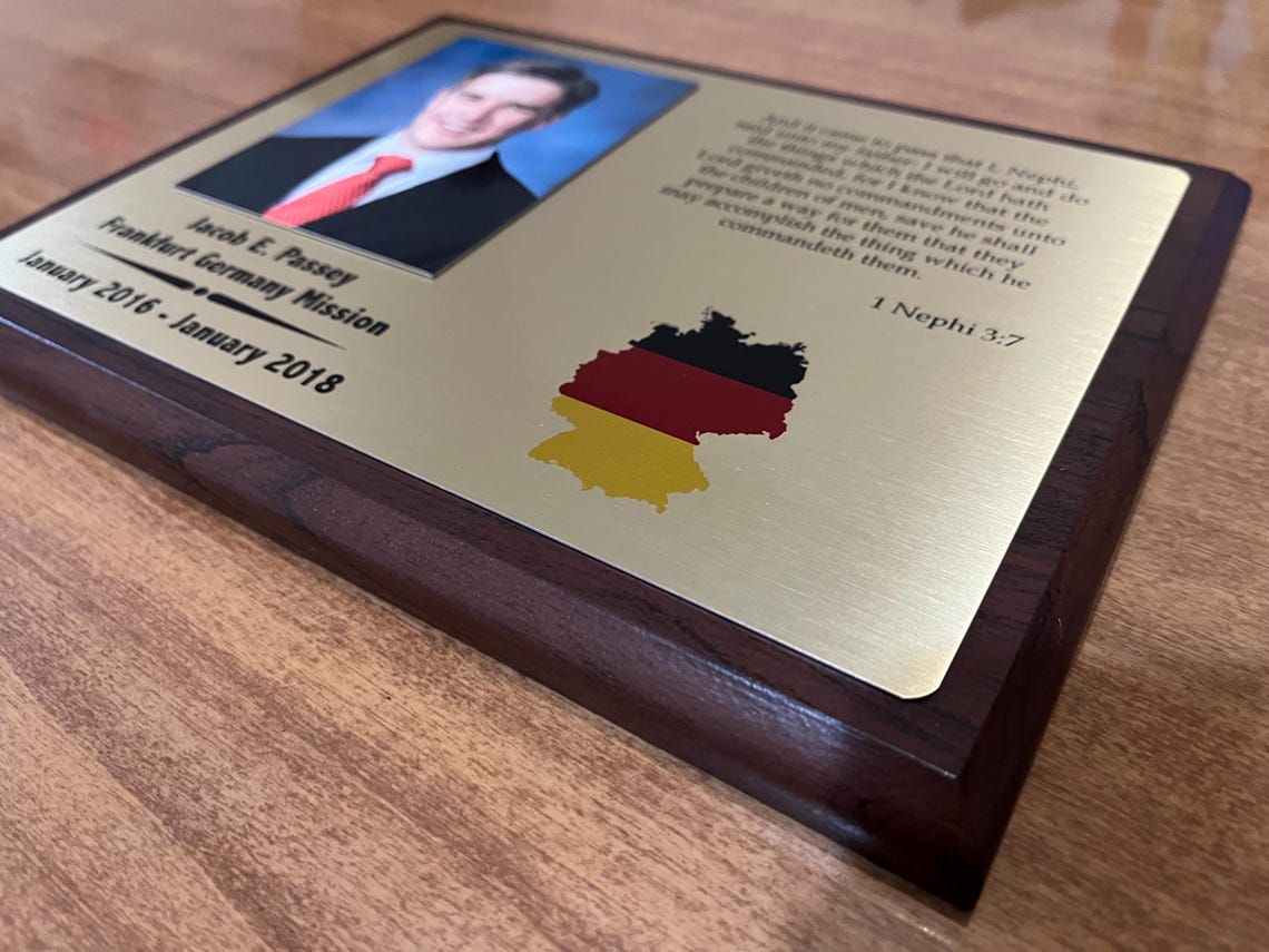 LDS Missionary Plaque - Missionary Gift - Full Color Missionary Plaques ...