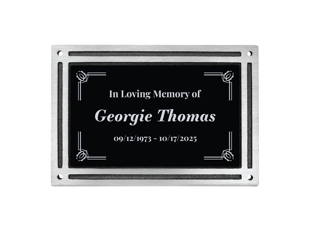 Cast Memorial Plaque - Outdoor Memorial Sign - Memorial Wall Plaque ...