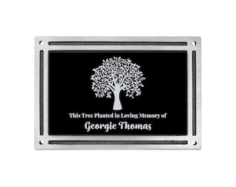 Fancy Silver Engraved Plate Metal Name Sign Picture Frame Plate ...