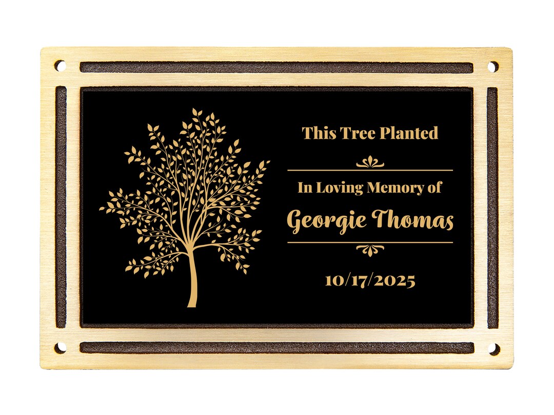 Bronze Memorial Plaque Outdoor Memorial Sign Bronze - Etsy