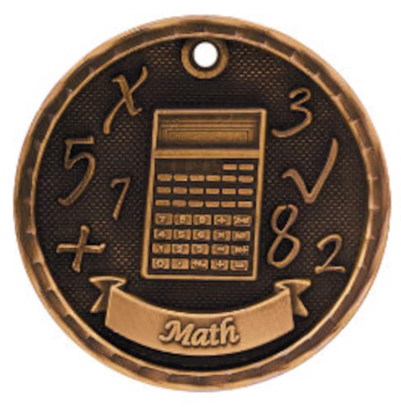 Math Award Medals - Personalized Mathematics Award - Custom Mathlete ...