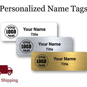 Name Tags for Work Business Name Badges With Logo Magnetic Name Tags ...