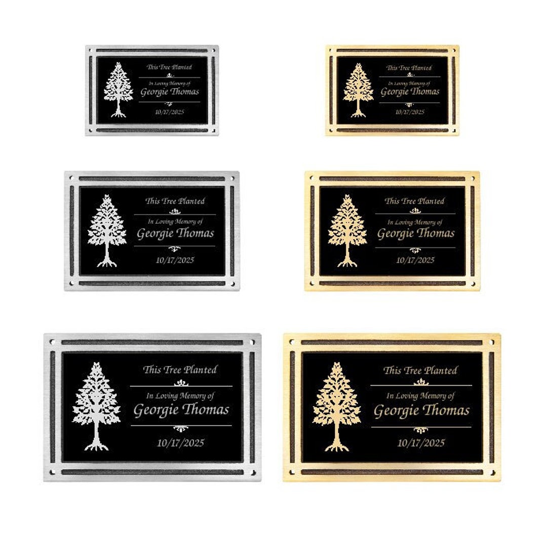 Tree Memorial Sign Customized - in Memory Outdoor Sign - Outdoor ...