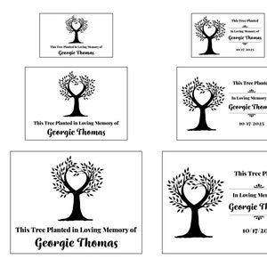 Tree Memorial Plaque - Dedication Sign for Garden - in Memory of Bronze ...