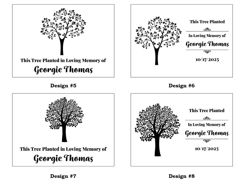 Tree Memorial Plaque - Dedication Sign for Garden - in Memory of Bronze ...